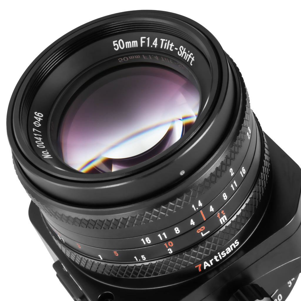 7Artisans 50 mm F1,4 Tilt-Shift-APS-C-MF-Objektiv für Fuji/Sony- und M ...